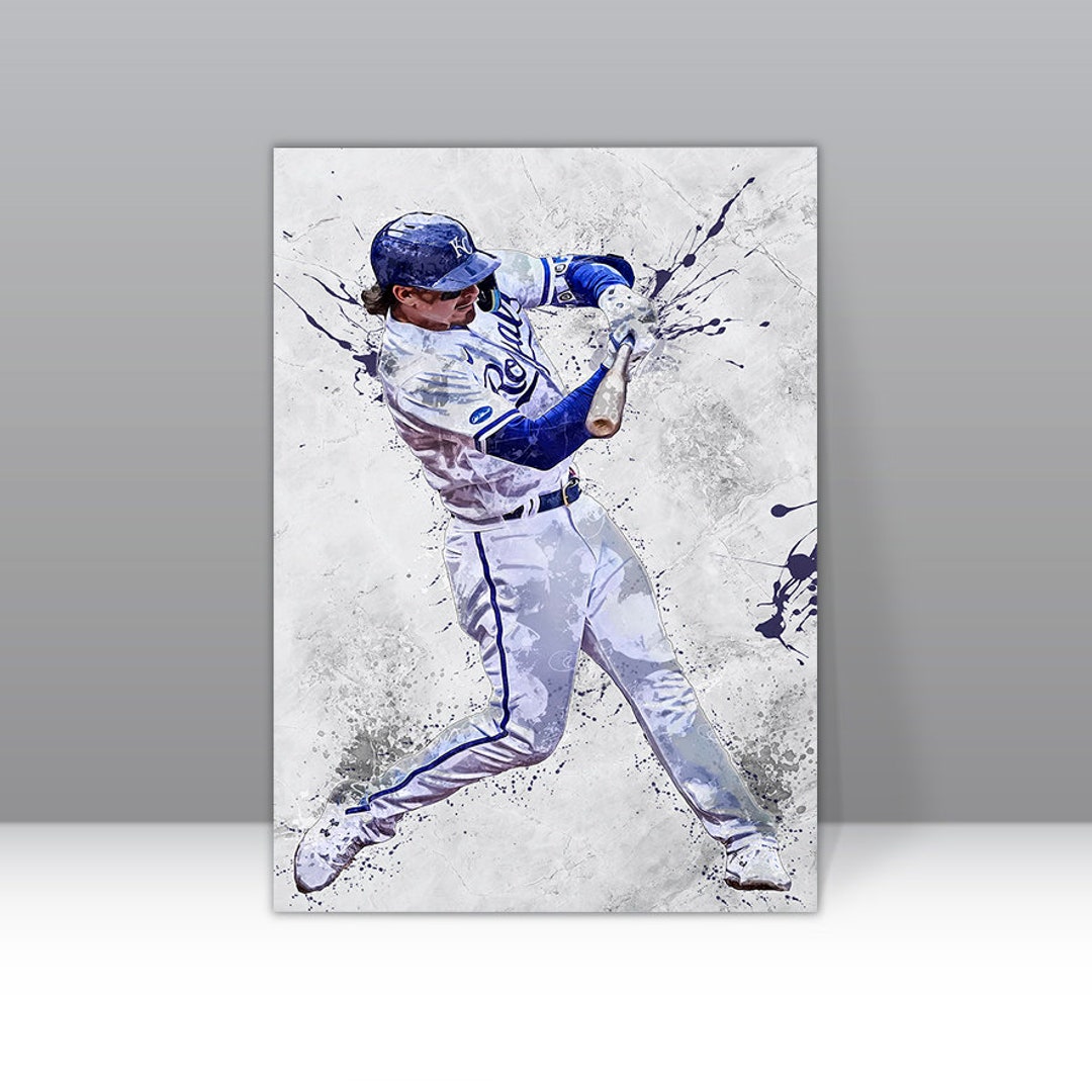 Bobby Witt Jr Poster Kansas City Royals Framed Canvas Print Baseball ...