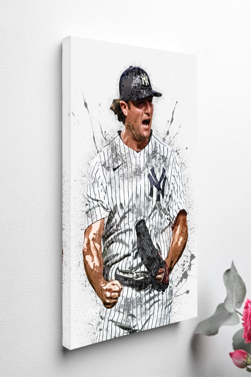 Gerrit Cole Poster New York Yankees Framed Canvas Poster Baseball Wall ...