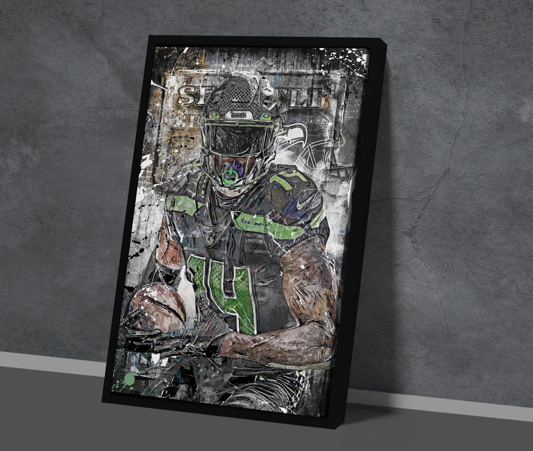 DK Metcalf Poster Seattle Seahawks Canvas Print Football Wall Art NFL ...