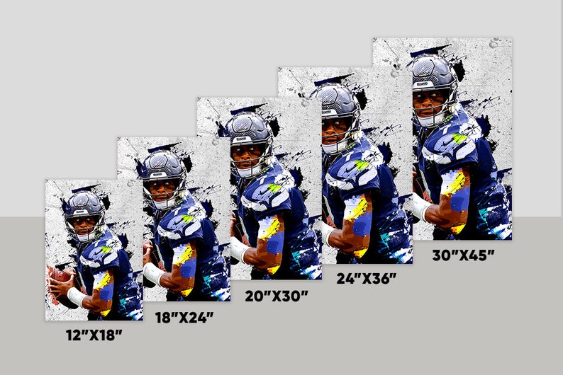 999 Geno Smith Poster Seattle Seahawks Framed Canvas Print Football ...