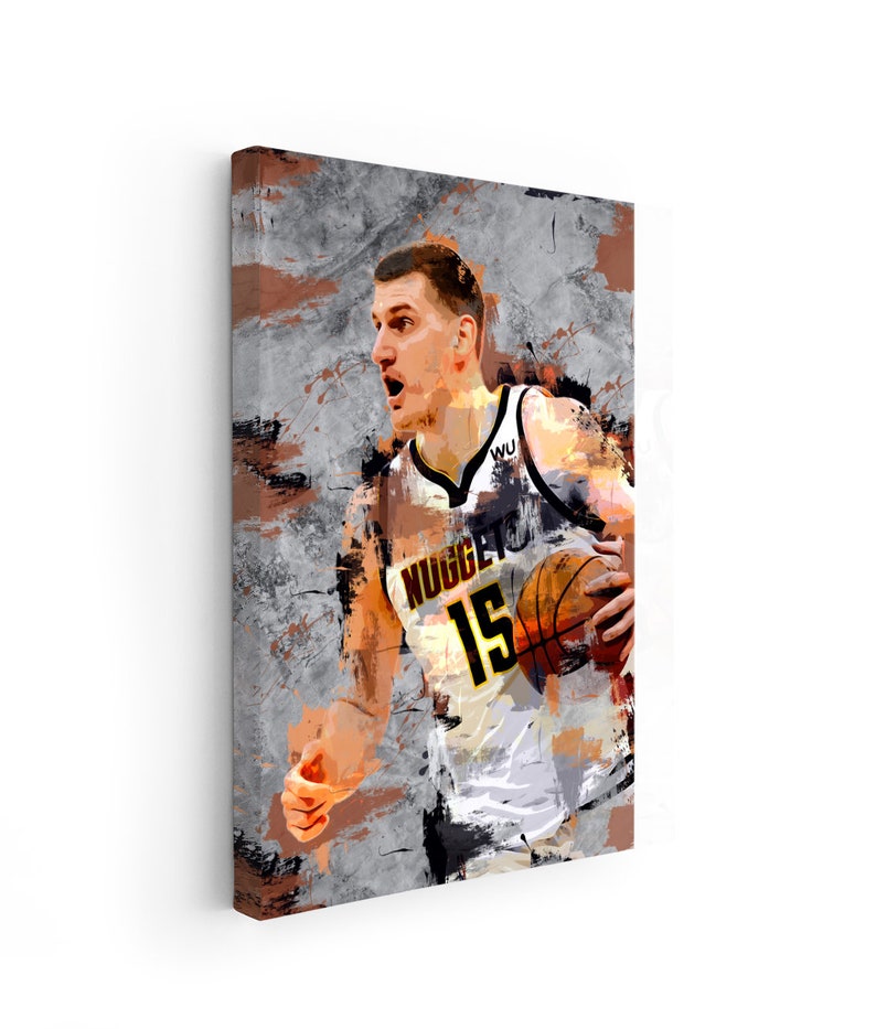 Nikola Jokic Poster, Denver Nuggets, Nuggets Wall Art, Canvas Print ...