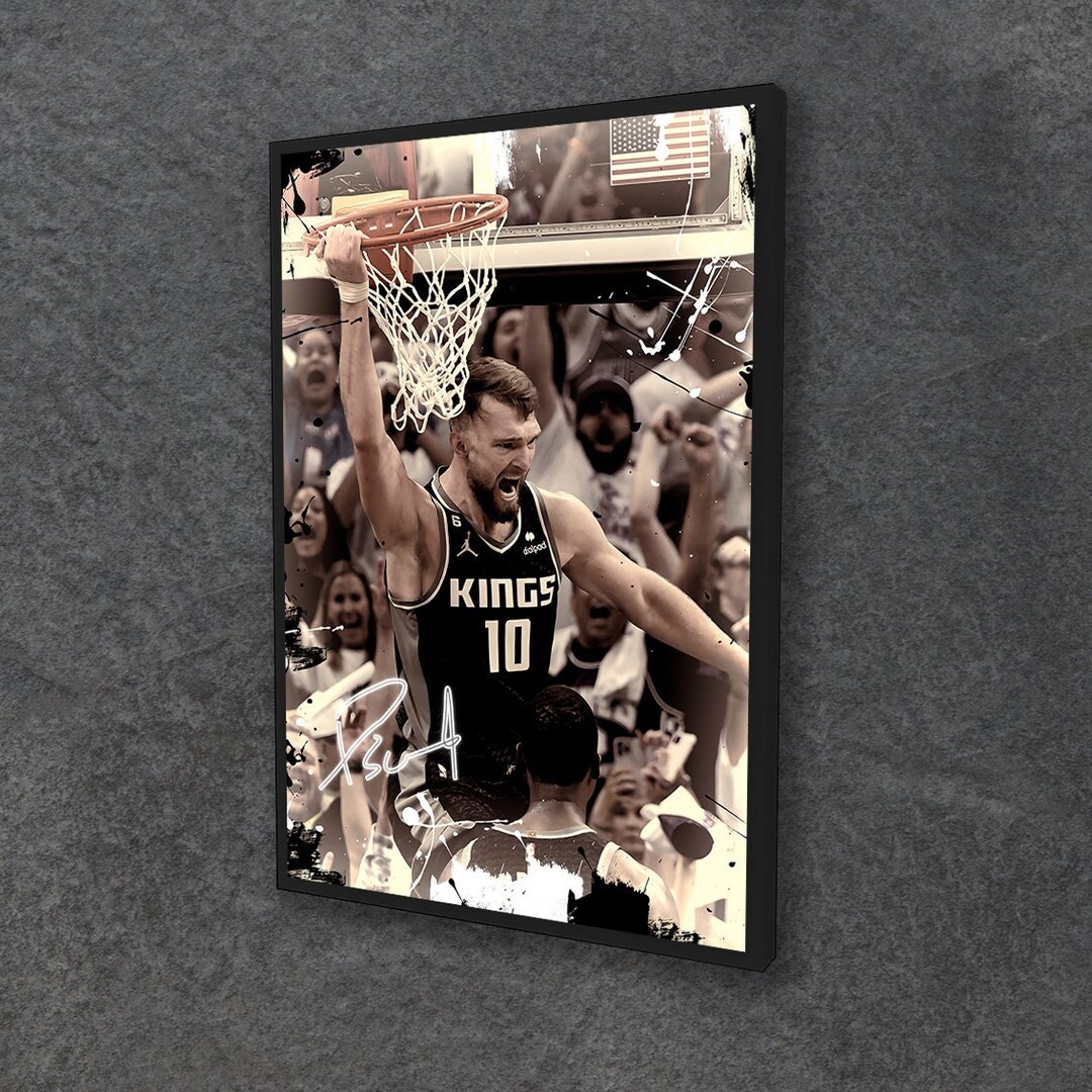 Domantas Sabonis Poster Sacramento Kings Framed Canvas Poster ...
