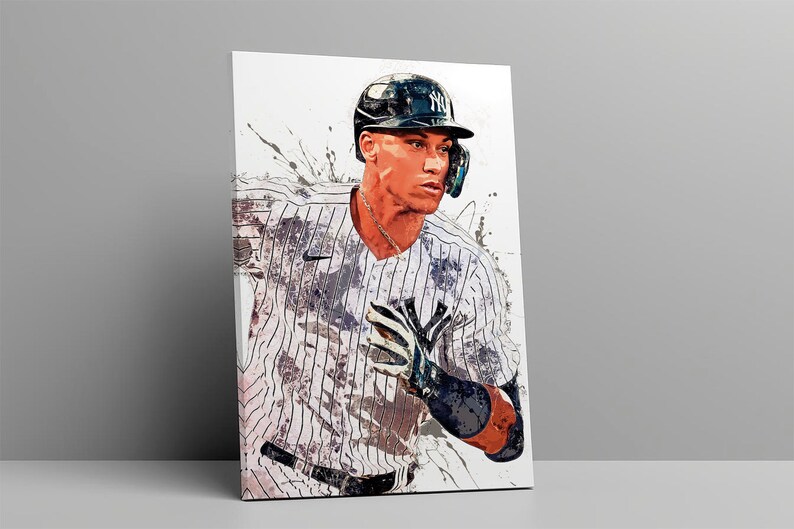 Aaron Judge Poster New York Yankees Framed Canvas Print Baseball Wall ...