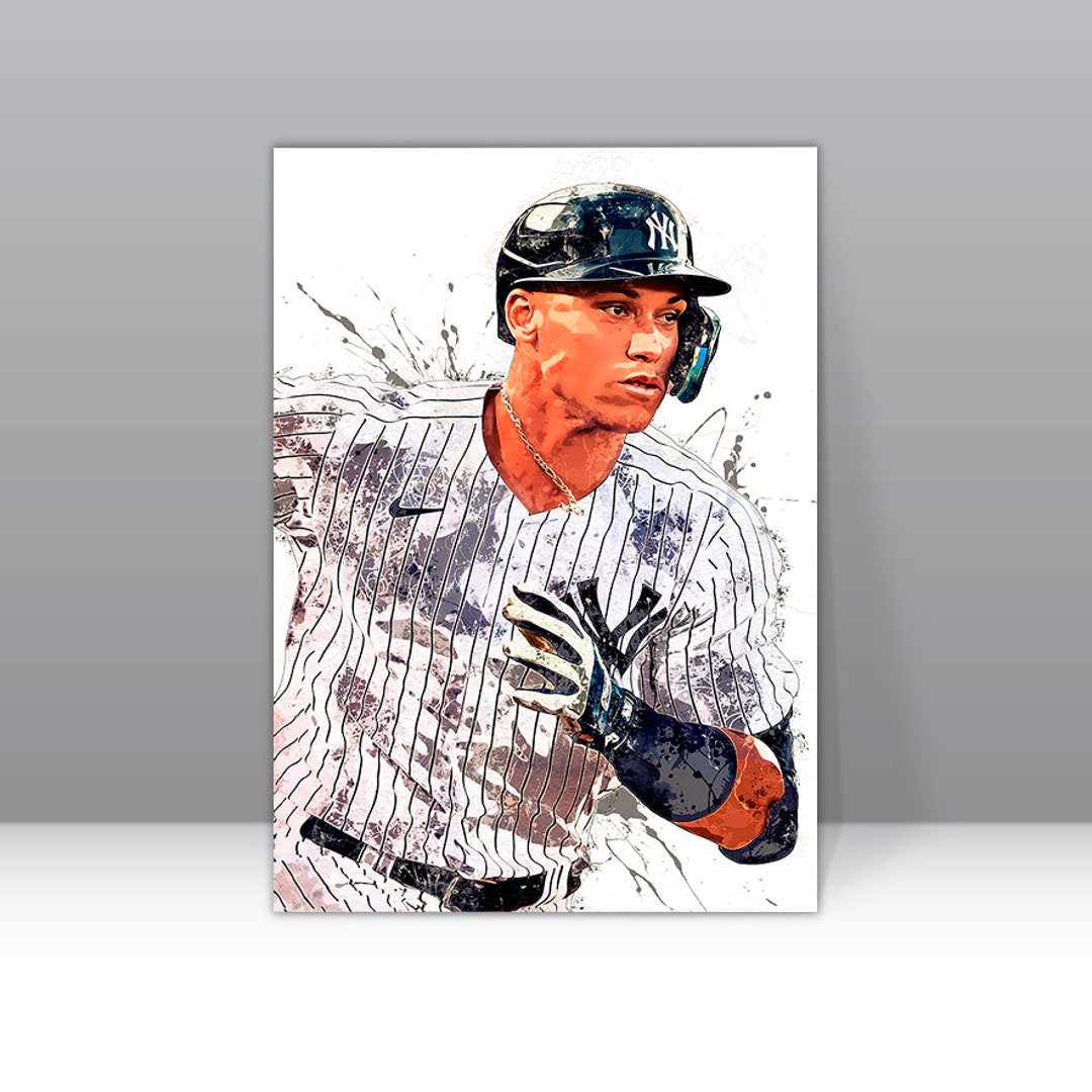 Aaron Judge Poster New York Yankees Framed Canvas Print Baseball Wall ...