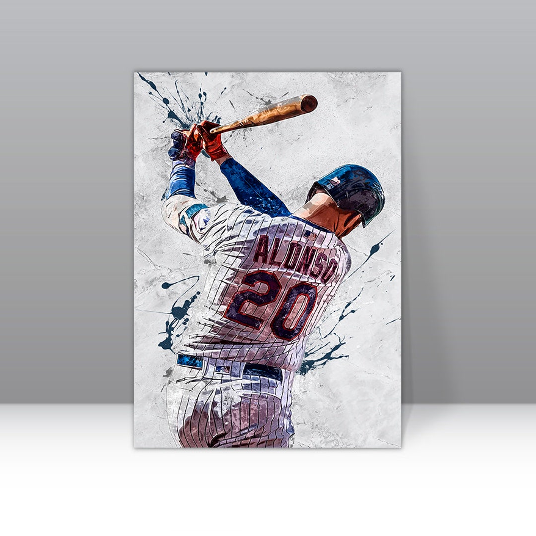 Pete Alonso Poster New York Mets Framed Canvas Print Baseball Wall Art ...