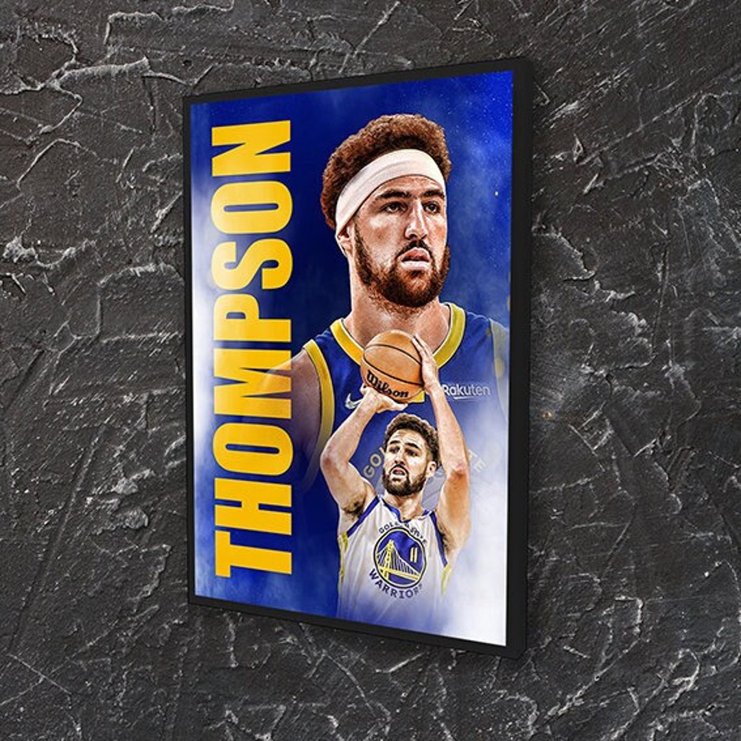 Klay Thompson Poster, Golden State Warriors, Warriors Wall Art, Canvas ...