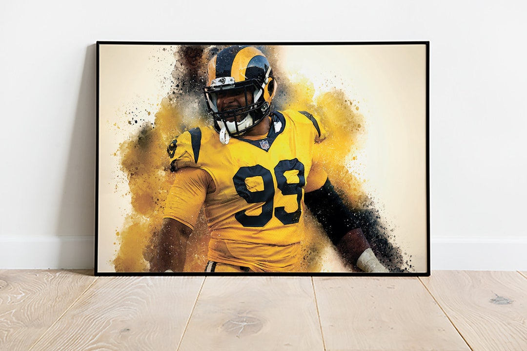 Aaron Donald Poster Los Angeles Rams Framed Canvas Print Football Wall ...