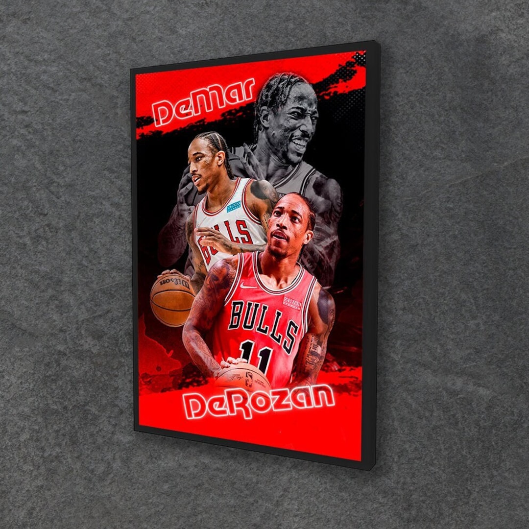 Demar Derozan Poster, Chicago Bulls, Bulls Wall Art, Canvas Print, Kids ...
