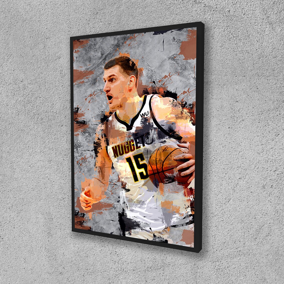 Nikola Jokic Poster, Denver Nuggets, Nuggets Wall Art, Canvas Print ...