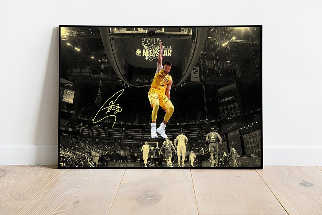 Stephen Curry Wall Art Golden State Warriors Framed Canvas Poster ...