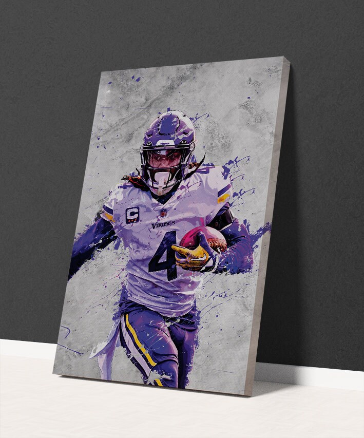 Dalvin Cook Poster, Minnesota Vikings Canvas, Football Canvas Print ...