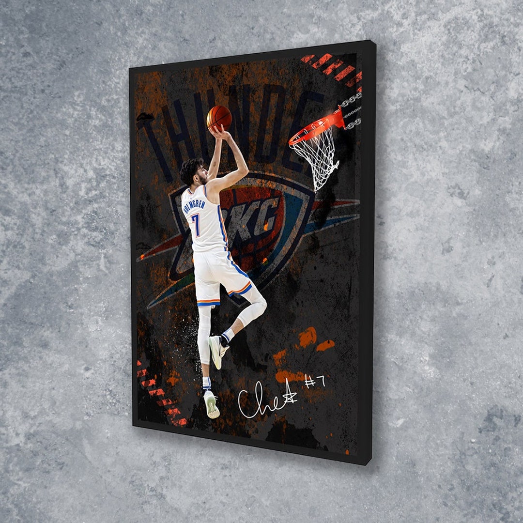 Chet Holmgren Poster Oklahoma City Thunder Framed Canvas Poster ...