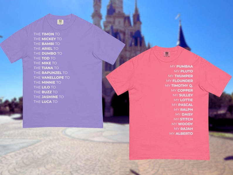 Best Friend Disney Shirt for Pair; Subtle Disney Best Friend Park ...