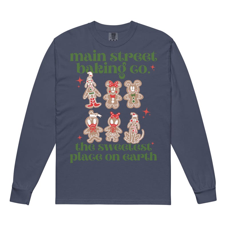 Disney Fab 5 Gingerbread Cookie Christmas Shirt, Comfort Colors Long ...