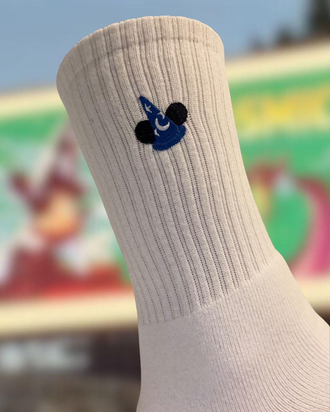 Embroidered Sorcerer Mickey Crew Socks, Disney Inspired, USA Made - Etsy