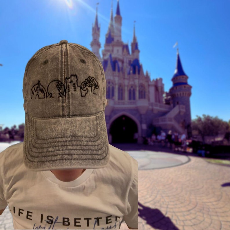 Embroidered Disney Park Icons Hat | WDW Passholder Cap - Etsy UK