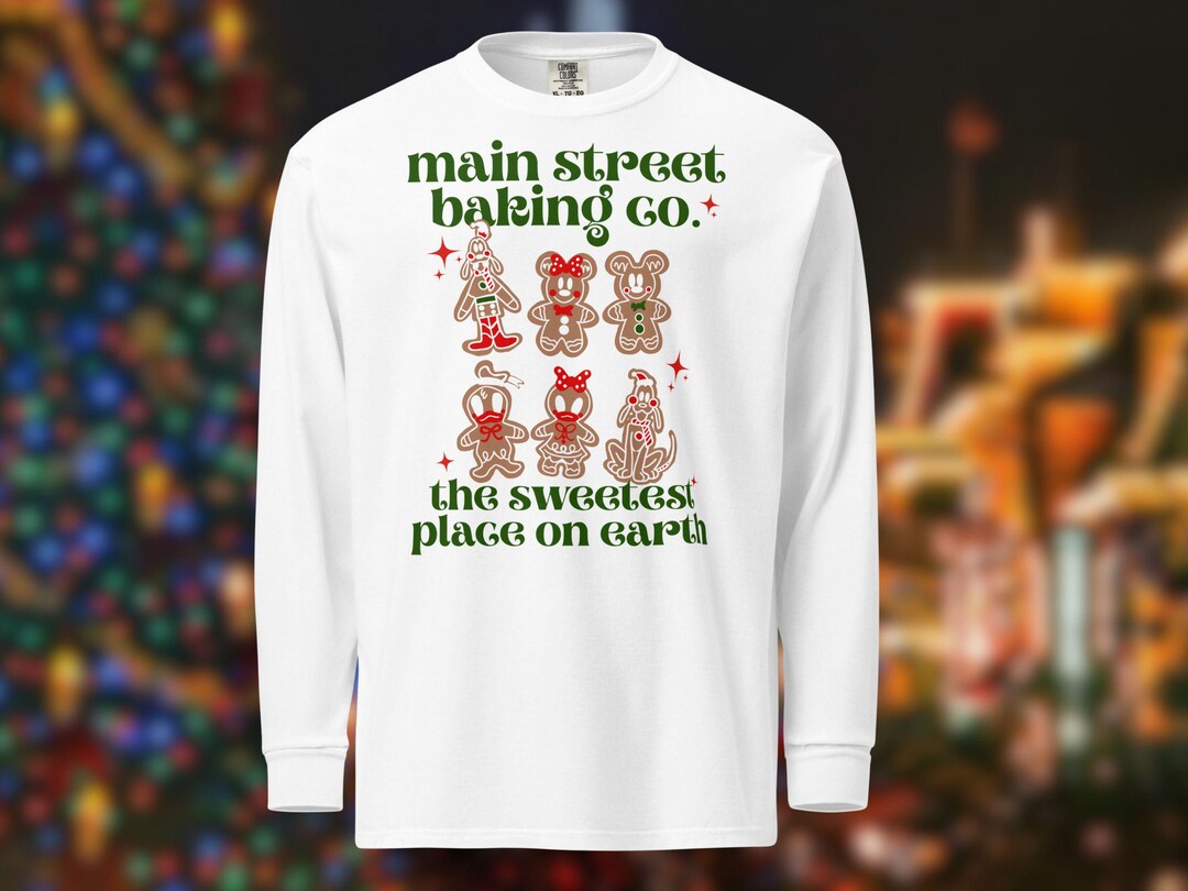Disney Fab 5 Gingerbread Cookie Christmas Shirt, Comfort Colors Long ...