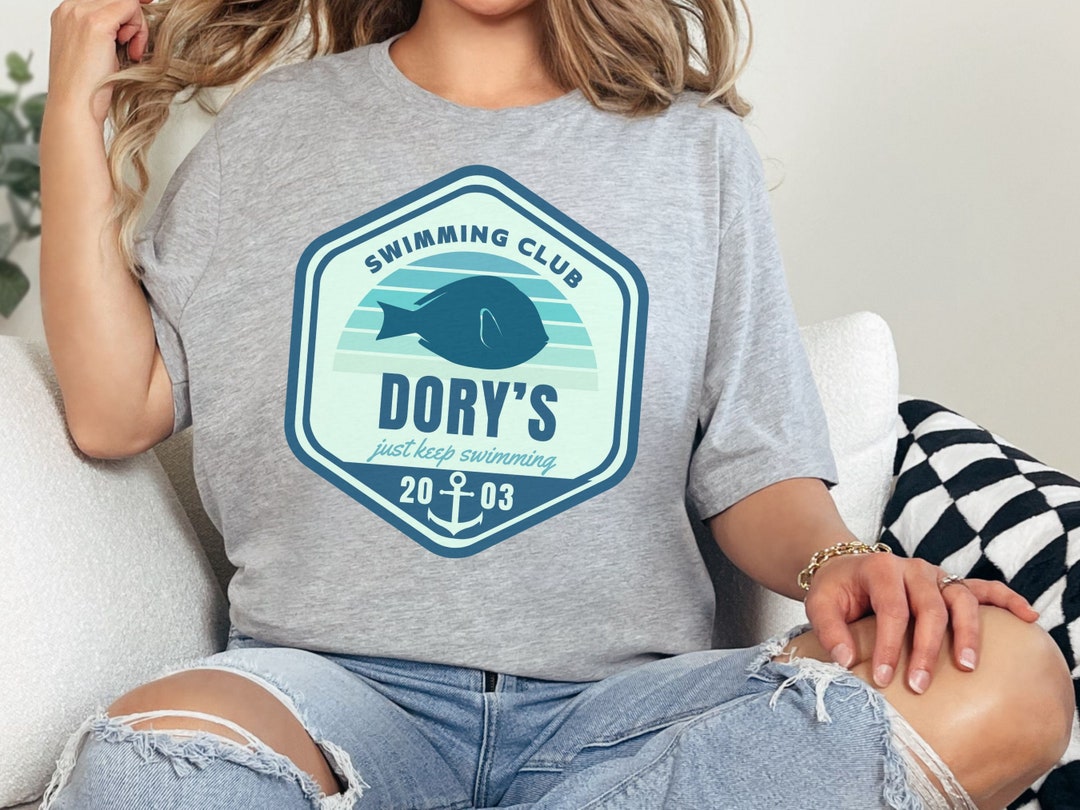Dory's Swimming Club, Subtle Disney Bella Canvas Unisex Short Sleeve T ...