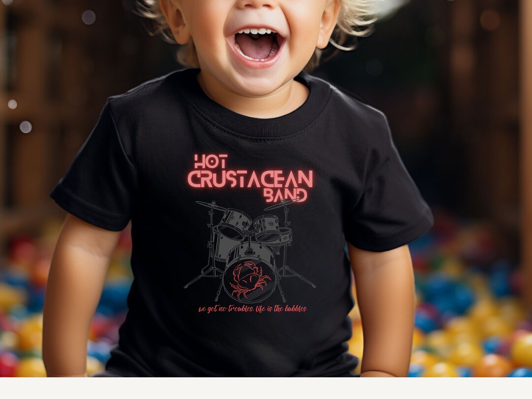 Hot Crustacean Band, Bella Canvas Toddler Short Sleeve T-shirt, Subtle ...