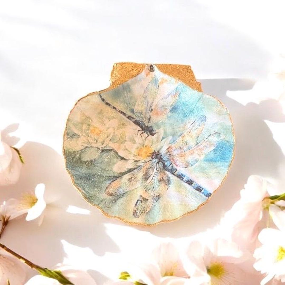 Dragonfly Shell Ring Dish, Dragonfly Shell Trinket Dish; Gift for Mom ...
