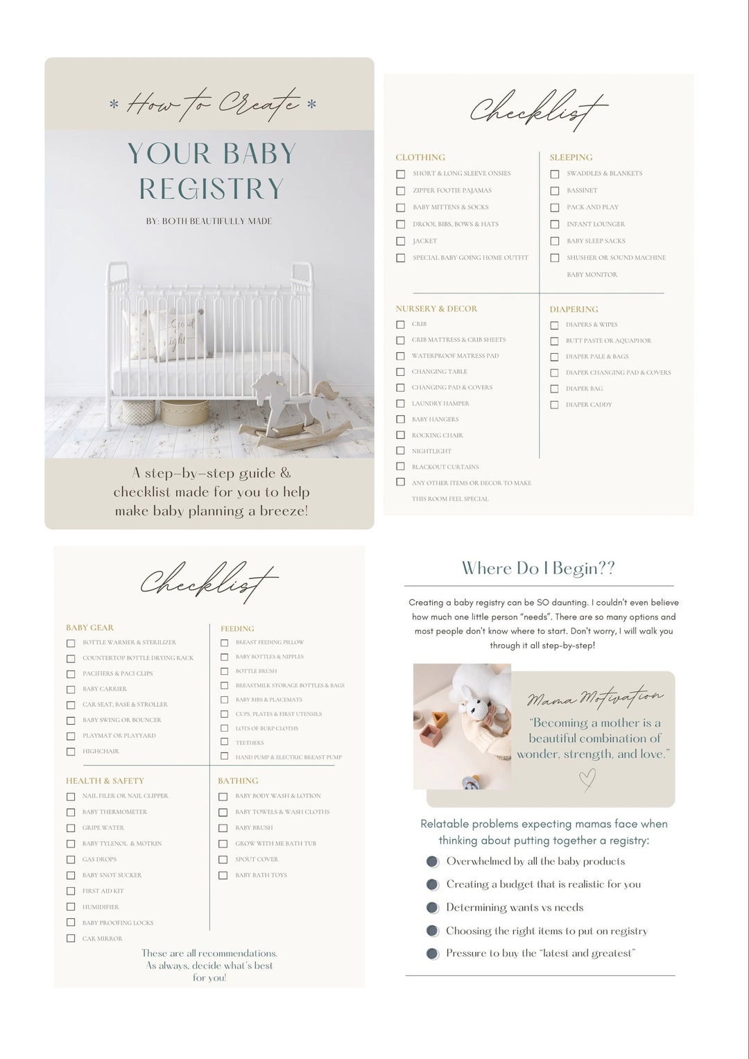 Baby Registry Checklist & Guide - Etsy