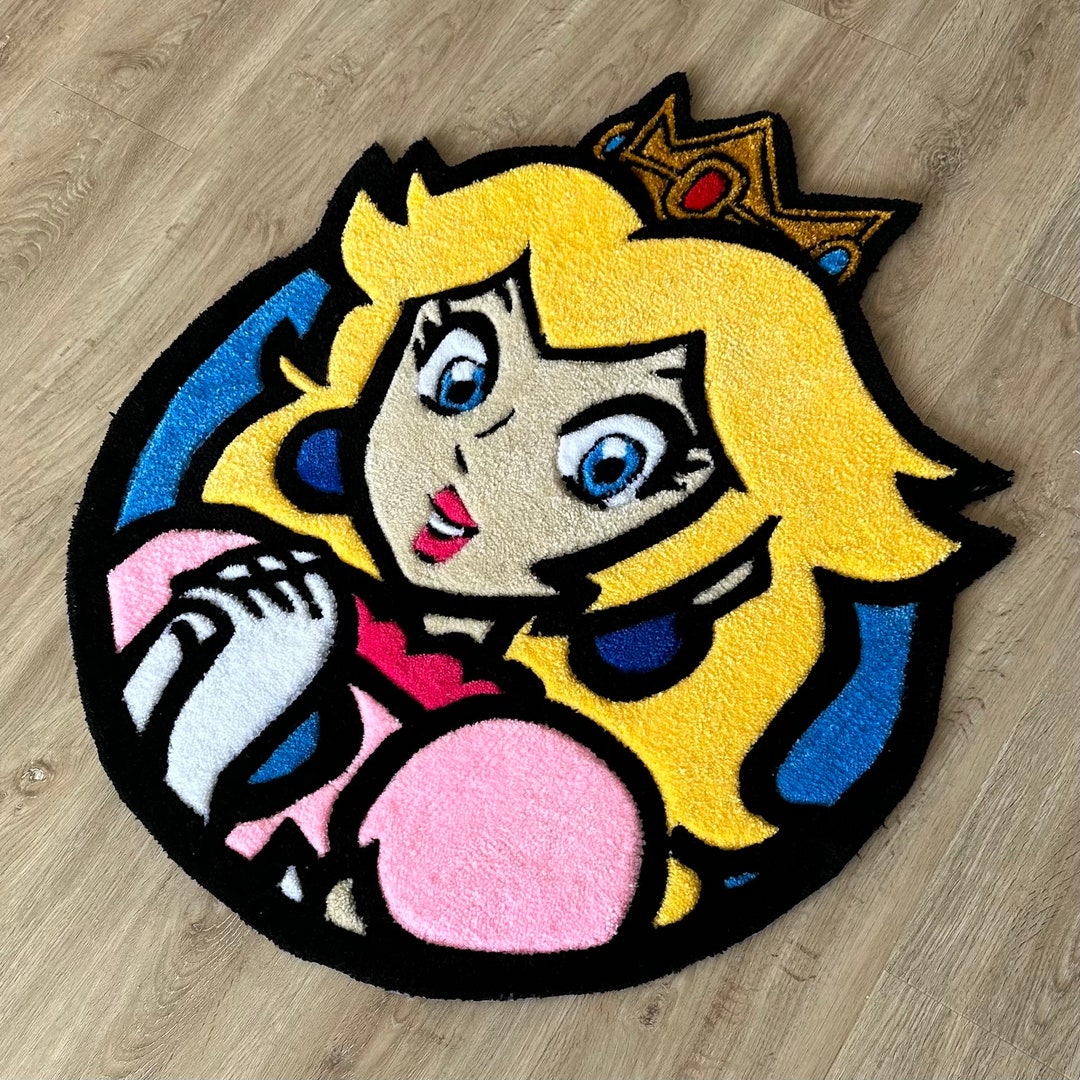 Princess Peach Tufted Rug - Etsy