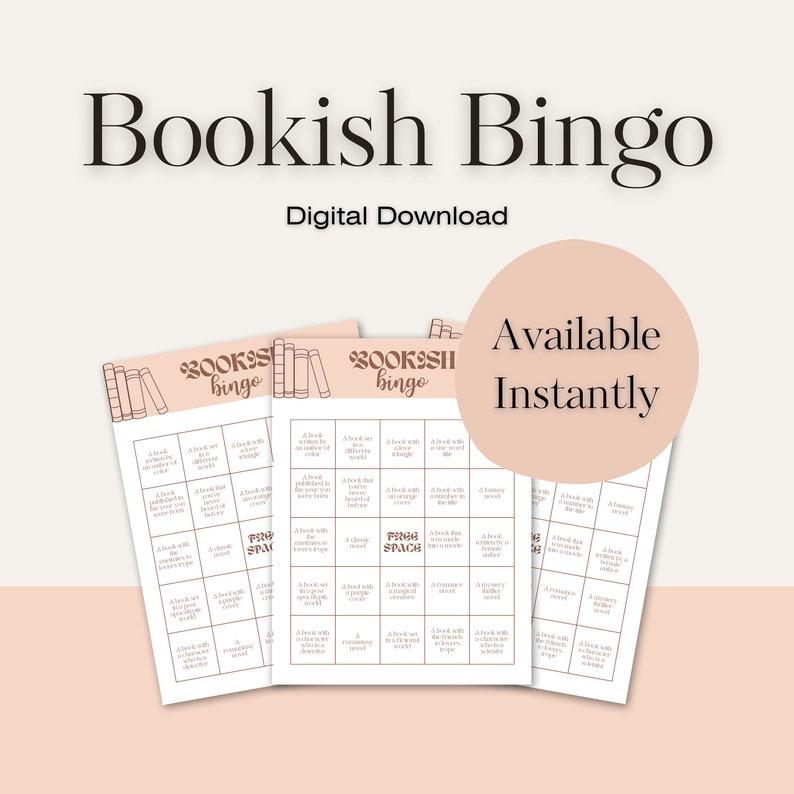 Book Bingo for Every Type of Reader, 5 Different Digital Bookish Bingo ...