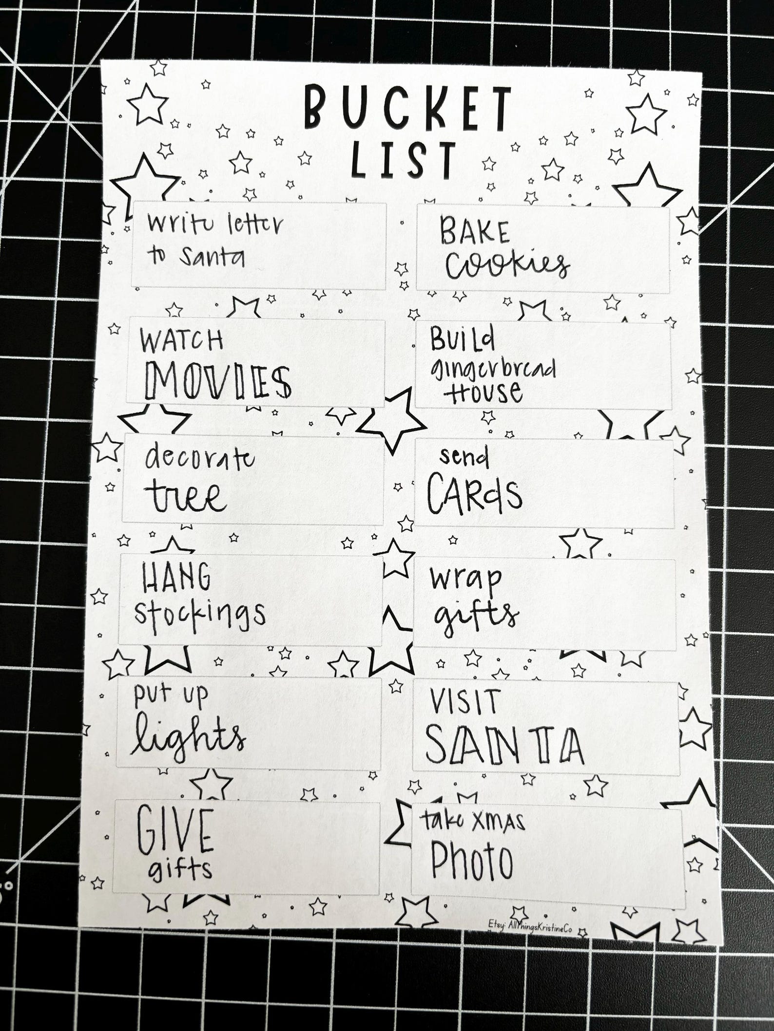 Bucket List | Planner Printable | PDF Instant Download | 4.9x6.9 In - Etsy