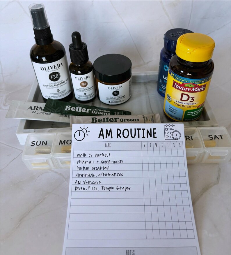 AM & PM Routine Trackers | Planner Printable | PDF Instant Download | 4 ...
