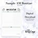 AM & PM Routine Trackers | Planner Printable | PDF Instant Download | 4 ...
