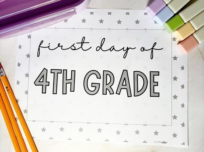 First & Last Day of School Printable Sign Bundle | School Photo Prop ...
