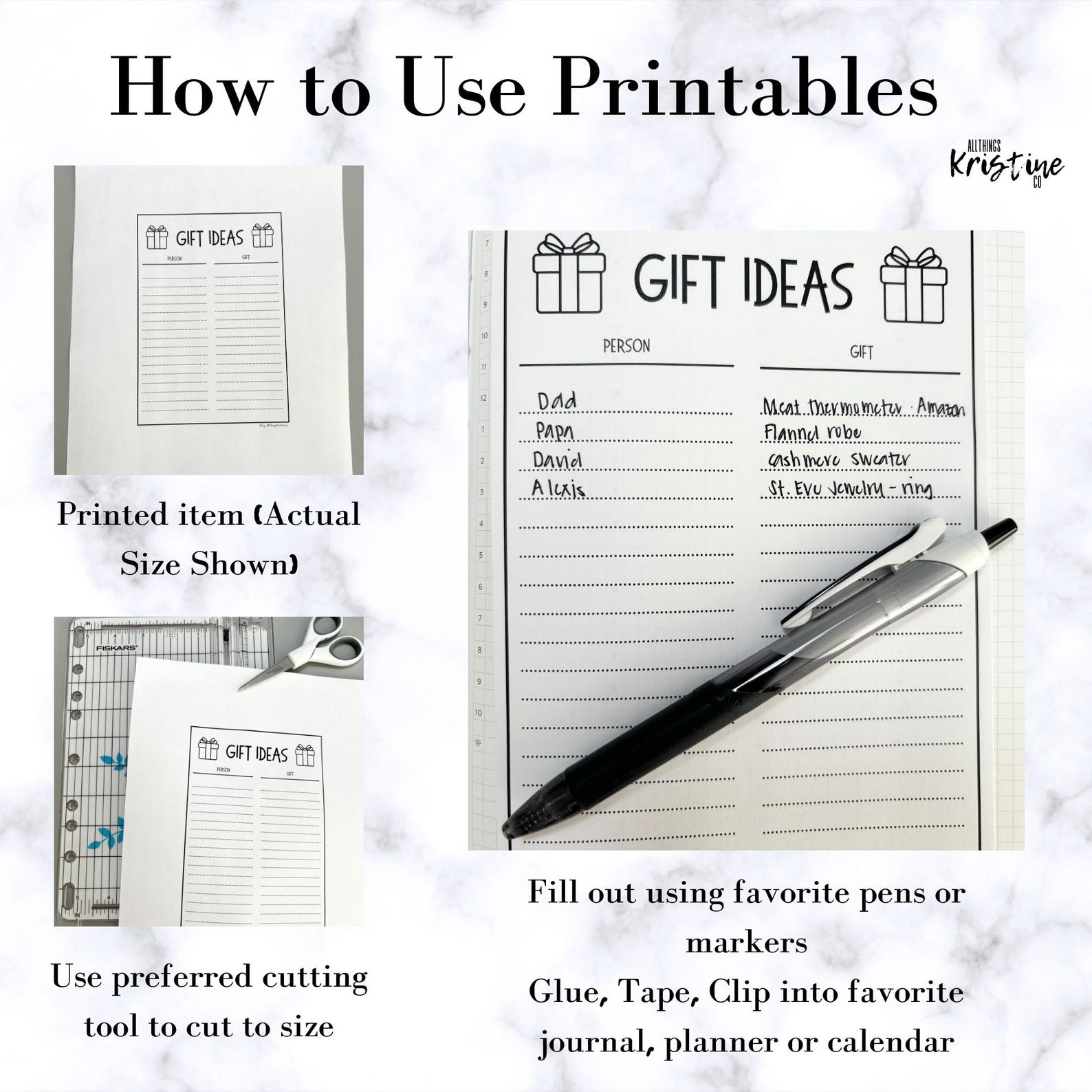 Bucket List | Planner Printable | PDF Instant Download | 4.9x6.9 In - Etsy