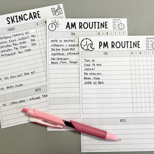 AM & PM Routine Trackers | Planner Printable | PDF Instant Download | 4 ...