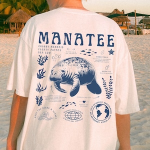 Shirt Manatee Gift Manatee Shirt Florida Beach Tee Manatee Anatomy ...