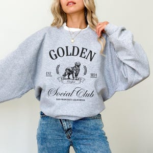 Golden Retriever Social Club Sweatshirt, Custom Dog Mom Crewneck ...