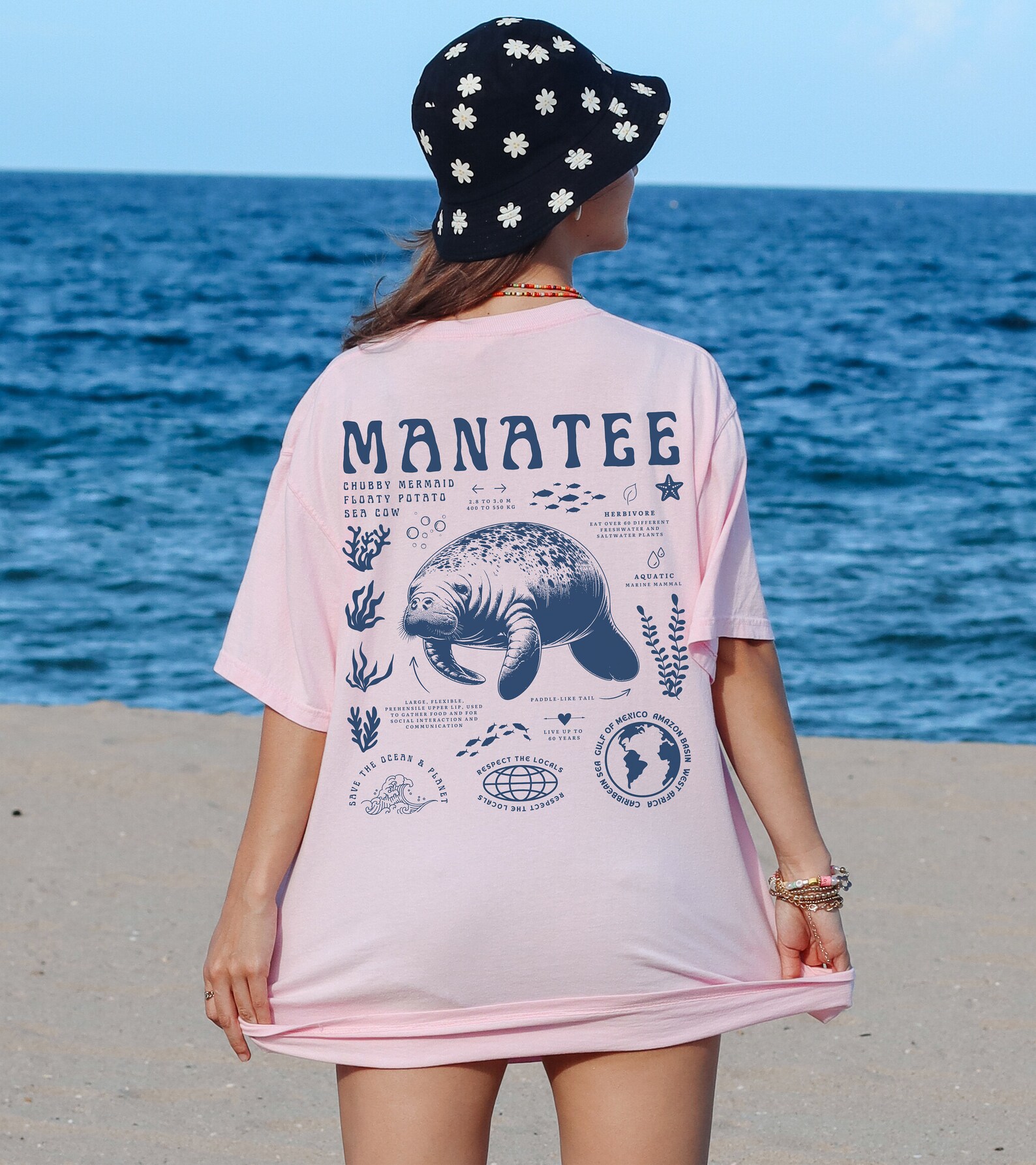 Shirt Manatee Gift Manatee Shirt Florida Beach Tee Manatee Anatomy ...