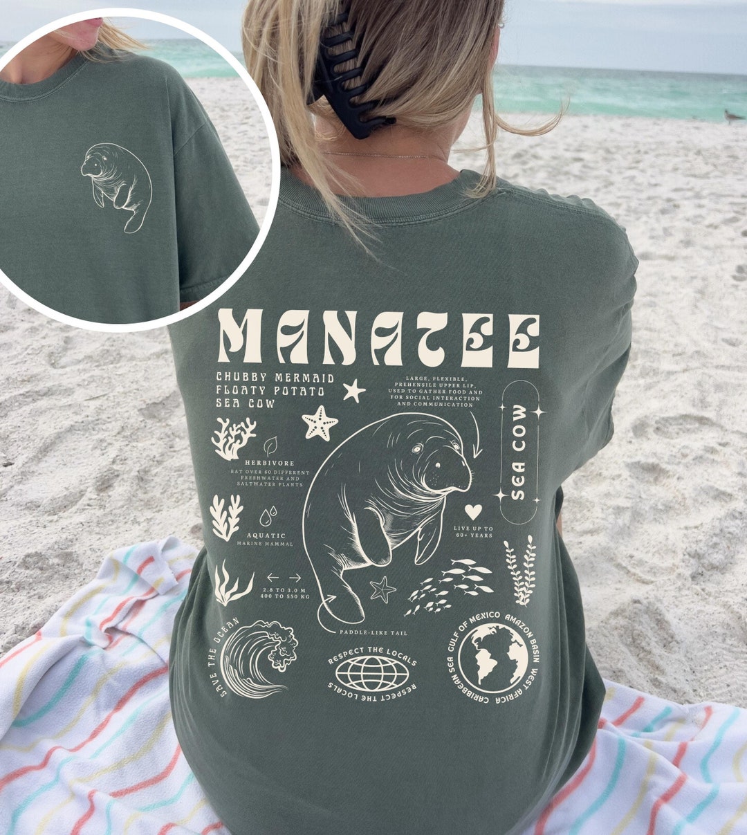 Manatee Shirt, Manatee Tee, Cute Manatee Tshirt, Marine Biology Shirt ...