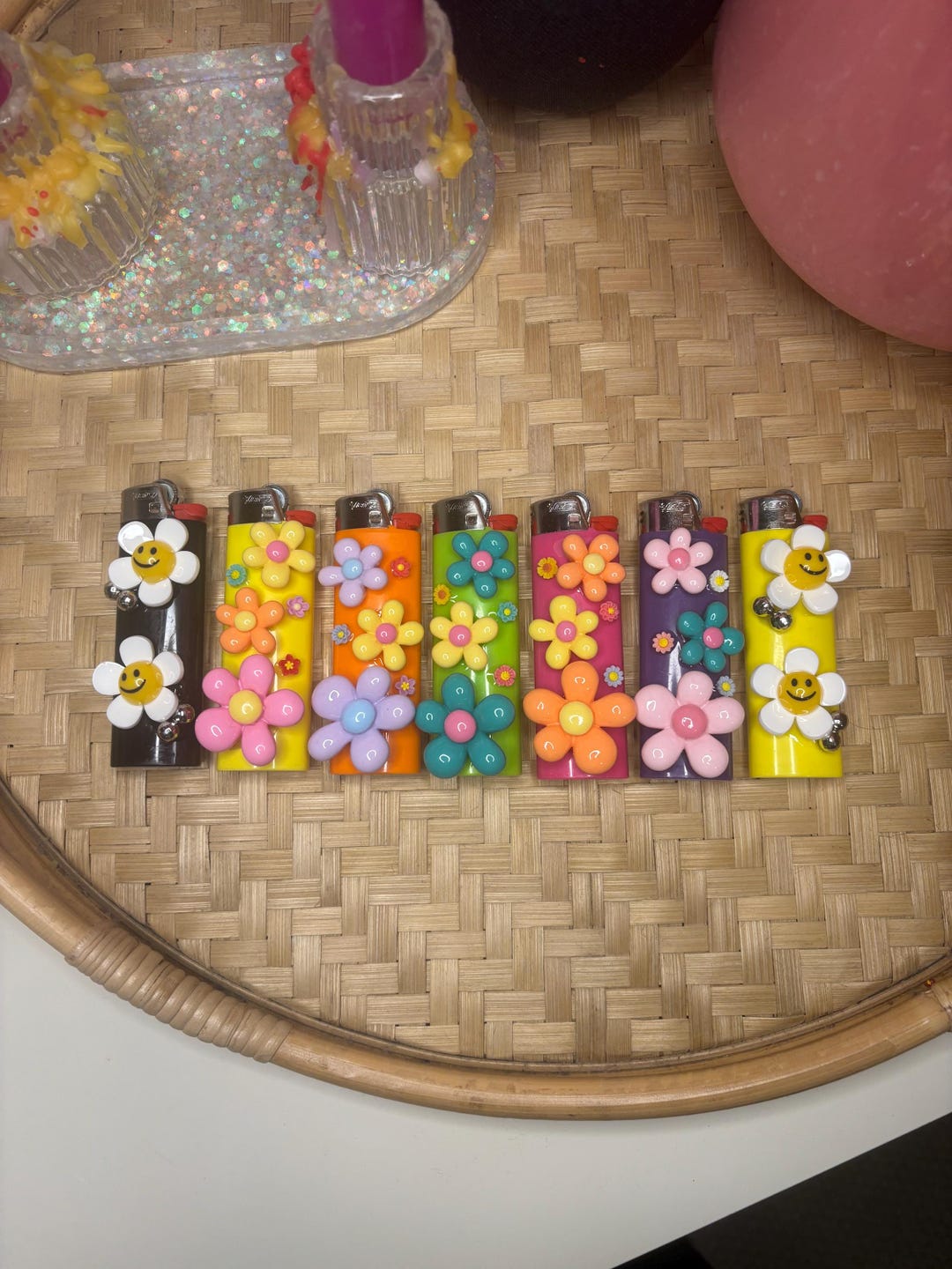 Rhinestone Flower Power Lighter: Bedazzled Glam Accessory - Etsy