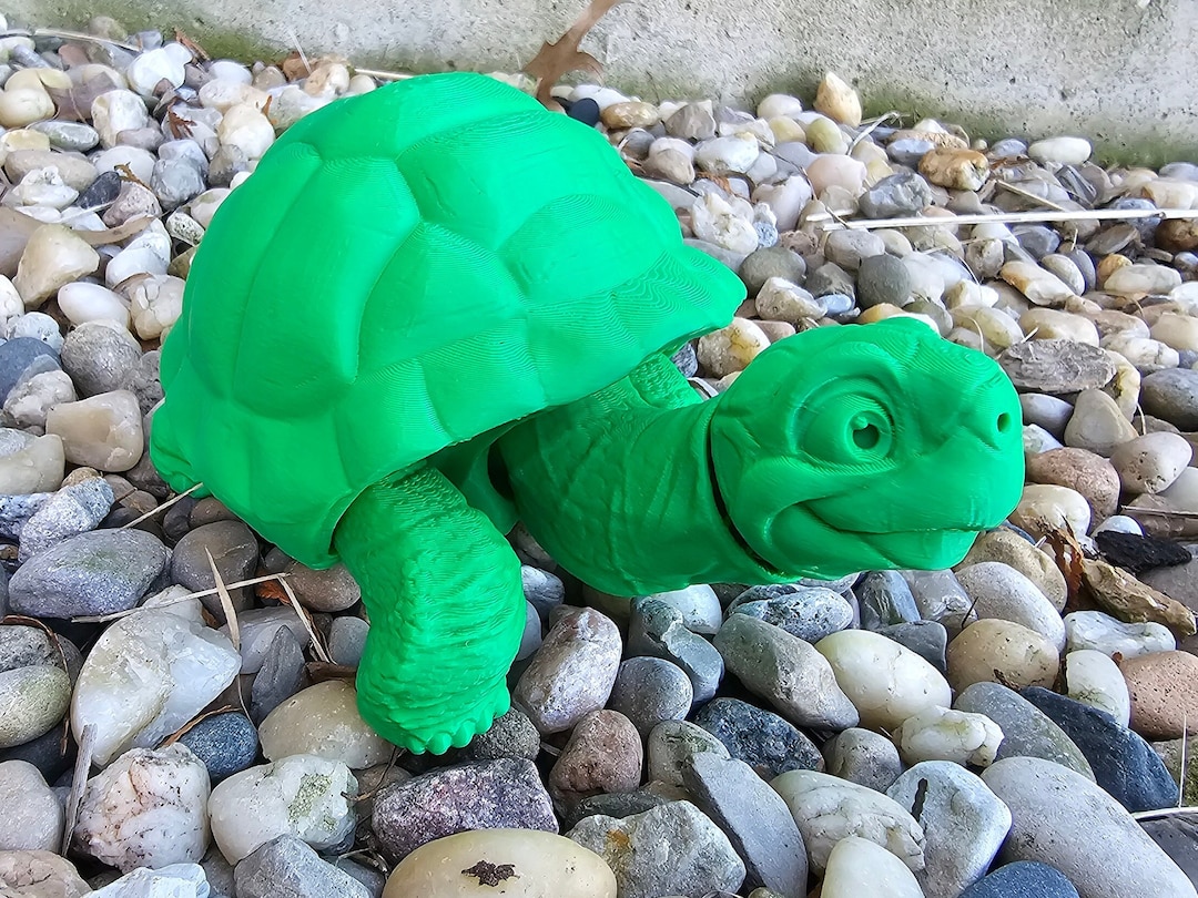 3D Printed- Articulated Turtle. Fidget Toy Sensory Pet Turtle 3D ...