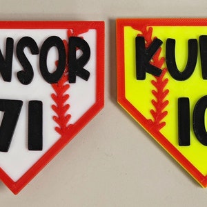 3D Printed Name Baseball Home Plate or Softball Home Plate Personalized ...