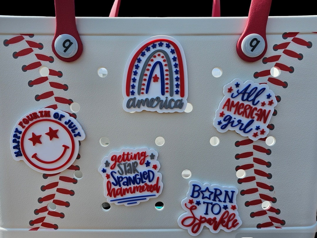 3D Printed Fourth of July Bogg Charms. Perfect for the 4th! SHIPS SUPER ...