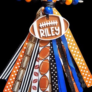 Personalized 3D Printed Football Ribbon Bag Tassel. Perfect Gift for ...