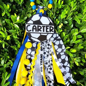 Personalized 3D Printed Soccer Ribbon Bag Tassel. Perfect Gift for ...