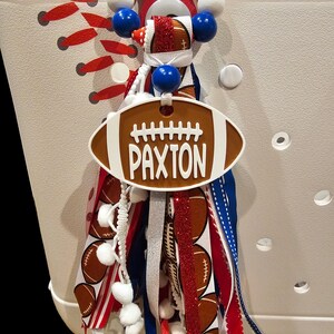 Personalized 3D Printed Football Ribbon Bag Tassel. Perfect Gift for ...