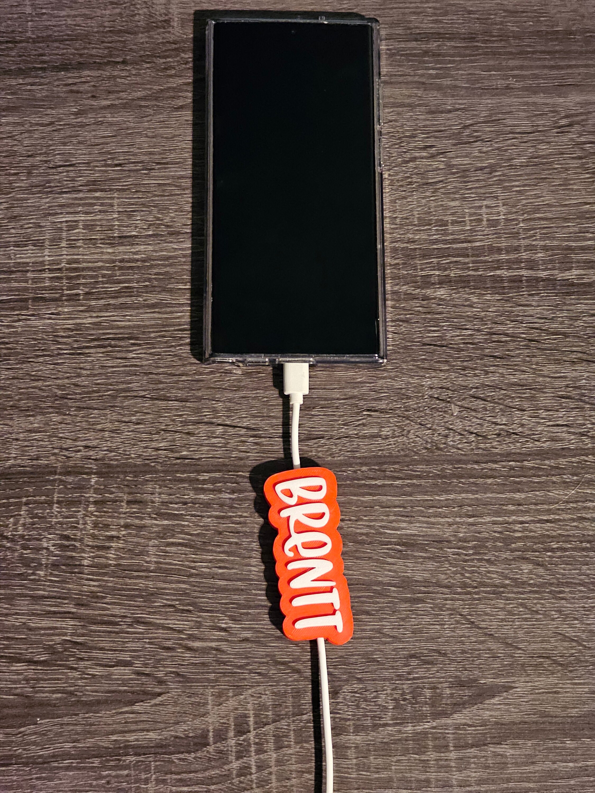 3D Printed Cord Name Label – Fits Universal 3-4mm Cords, Personalized ...