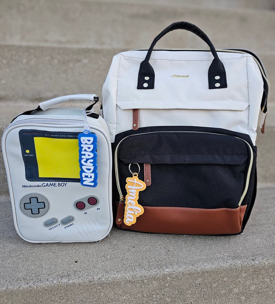 Personalized 3D Printed Bag Tags-2 Toned- Diaper Bag Tag/book Bag Tag ...