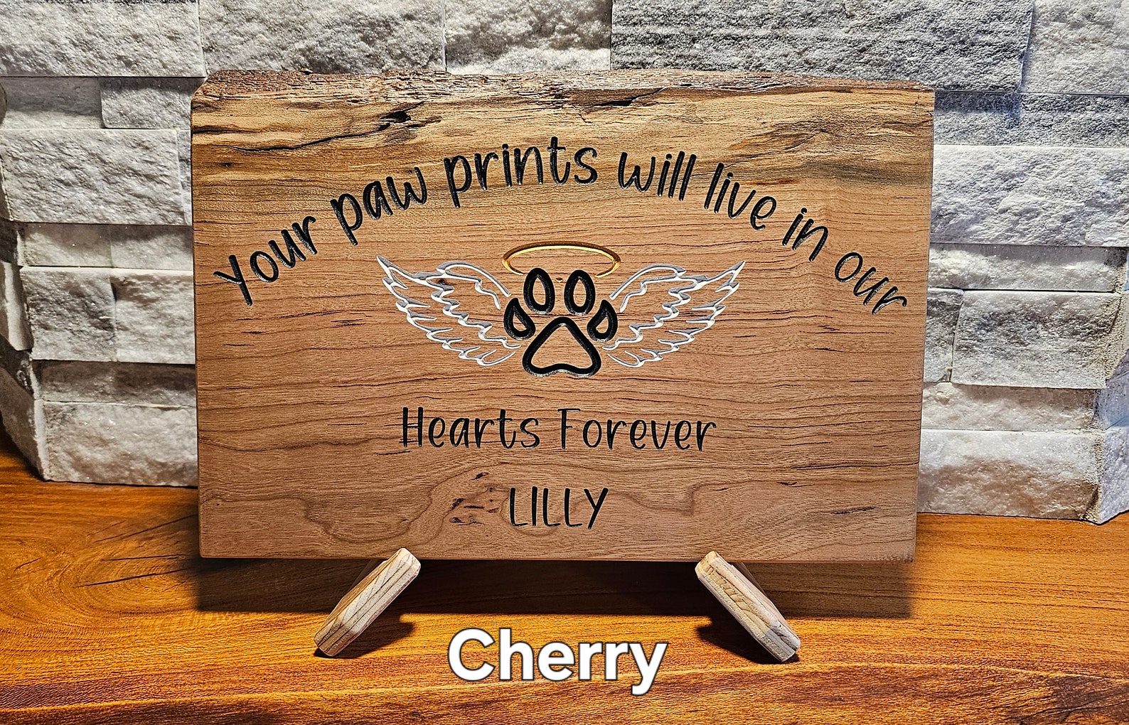 Live Edge Wood Personalized Pet Memorial Sign, Pet Memorial Gift ...