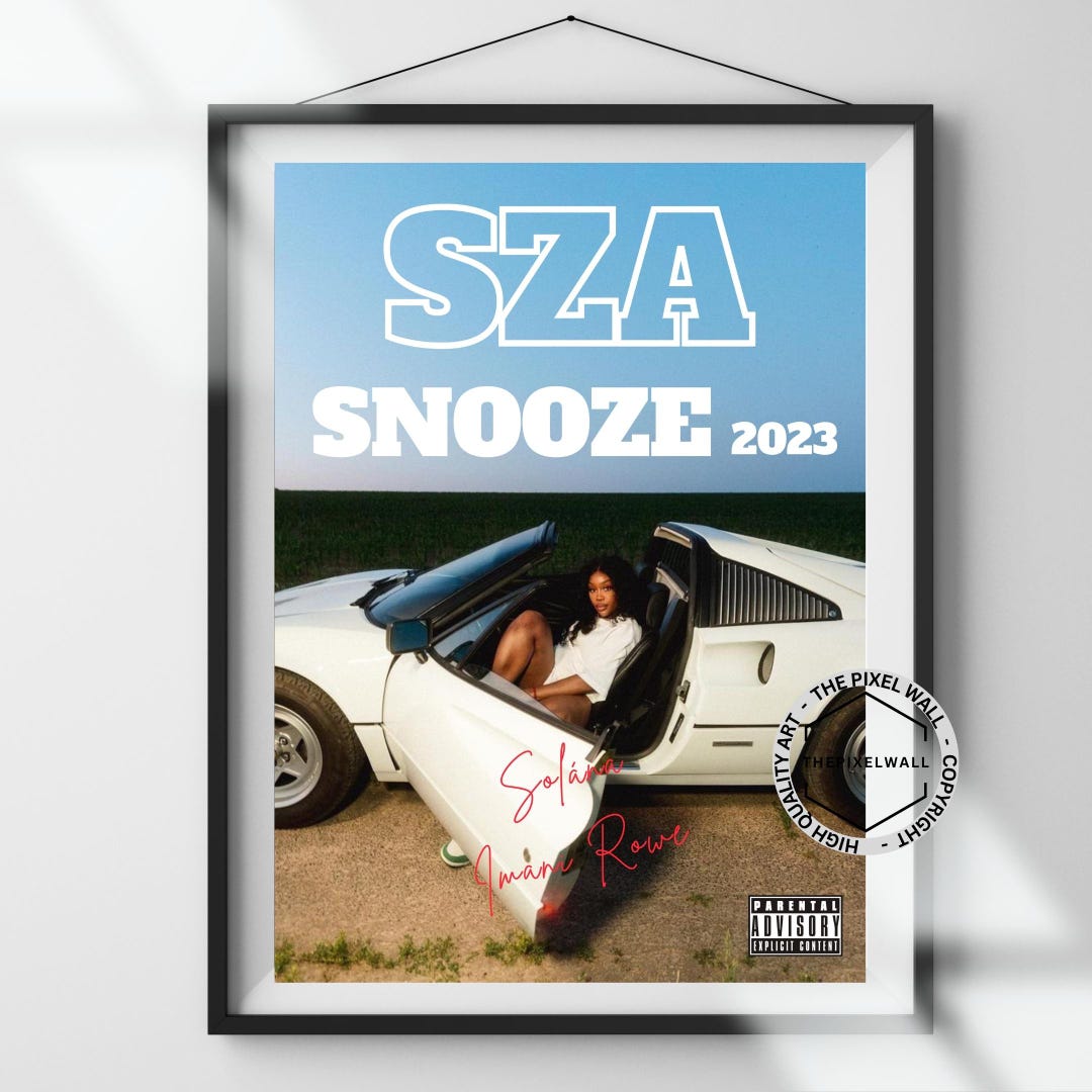 SZA Snooze Poster, Sza Wall Art, Sza Album Cover Print, Sza Decorations ...