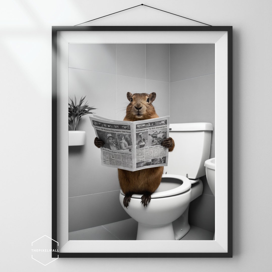 Capybara Japanese Art Style, Nursery Art Print, Capybara Wall Art ...