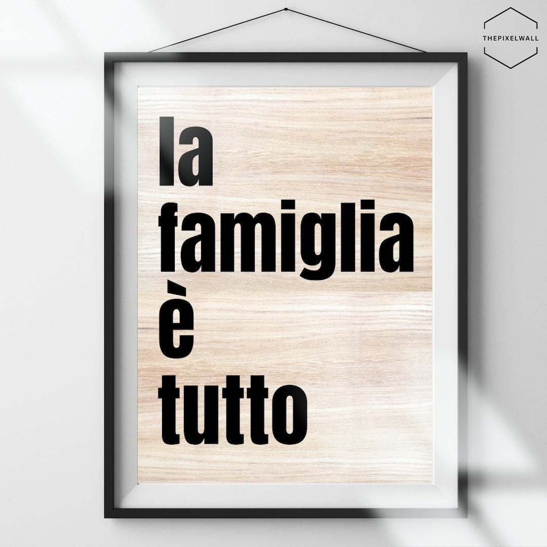 La Famiglia E Tutto Sign, Family is Everything Wall Decor, Printable ...